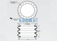 China W01-358-7286 Firestone Industrial Air Spring Style 312 Triple Convoluted Air Bag Actuators for sale