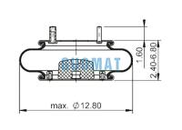 China FS 330-11 467 Contitech Rubber Air Bags 64594 Single Convoluted Style Air Spring With Bolts for sale