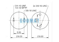 China FT 330-29 413 Contitech Triple Convoluted Air Spring 64560 Air Bags For Vibratory Grinding Machine for sale
