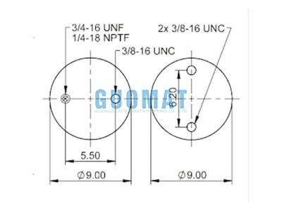 China FT 330-29 413 Contitech Triple Convoluted Air Spring 64560 Air Bags For Vibratory Grinding Machine for sale