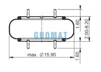 China FS 530-14 339 Contitech Suspension Air Spring 1B14-358 Goodyear Air Bellows Vibration Isolator for sale