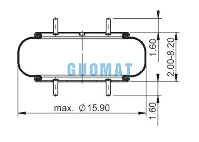 China FS 530-14 339 Contitech Suspension Air Spring 1B14-358 Goodyear Air Bellows Vibration Isolator for sale