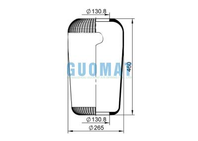 China 716N Contitech Bus Suspension Air Spring W010950145 1R2A450-305 Firestone Rubber Air Bellows for sale