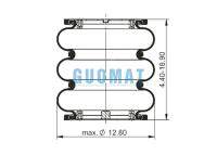 China FT 330-29 430 Contitech Suspension Air Spring W01-358-8006 Firestone Convoluted Air Bellows for sale