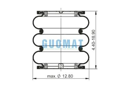China FT 330-29 430 Contitech Suspension Air Spring W01-358-8006 Firestone Convoluted Air Bellows for sale