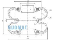 China S-100-2 Cold Forging Rubber Air Spring For Small Making Paper Press Machine for sale