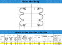China Power Press Rubber Triple Convoluted Air Spring Vibration Frequency 2.5 Hz for sale