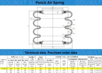 China Industrial Press Rubber Air Spring Cross With Design High 210mm And Natural DIA.205MM for sale