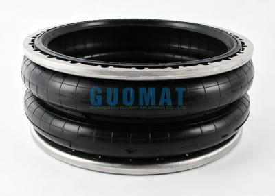 China 215 Double Air Bellow W01-358-7230 Firestone Air Spring Ribbed Neck Aluminum Bead Rings for sale