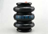 China 257mm Height Triple Convoluted Rubber Bellows 1/2NPT Industrial Air Spring With 3/8-16UNC for sale