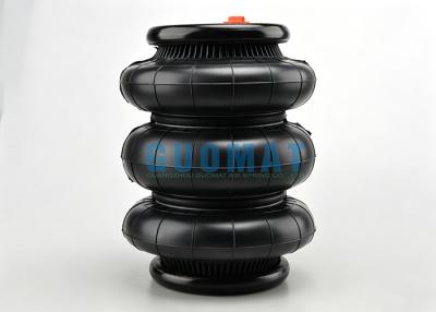China 257mm Height Triple Convoluted Rubber Bellows 1/2NPT Industrial Air Spring With 3/8-16UNC for sale