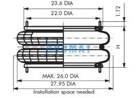 China FD 2380-24 RS Contitech Air Bellows 24pcsx3/8-24UNF Air Spring For Stamping Press Machine for sale