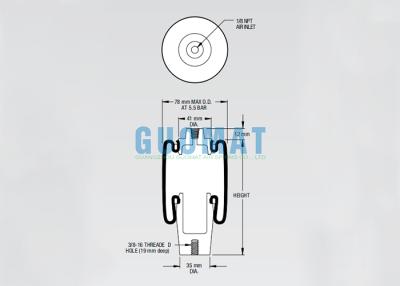 China 4004 Style W02-358-4004 Firestone Sleeve Type Air Spring Assembly For Truck Cab for sale