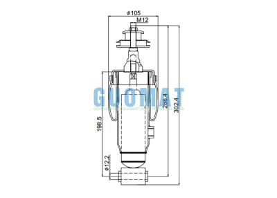 China FUSO Air Suspension Rear Air Bags MK418574 MK334786 Trailer Truck Cab Air Spring for sale