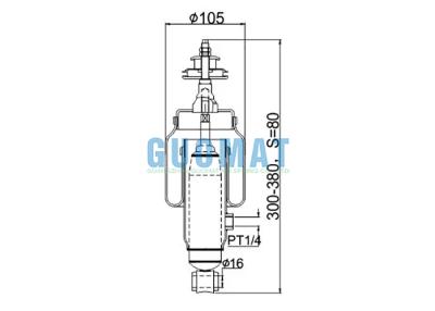 China MK996372 FUSO Truck Cab Air Shock Absorber MC053766 Suspension Air Spring for sale