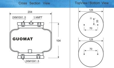 China Iron Industrial Air Spring GUOMAT 1B8X1 Refer To Phoenix 579-913-532 And Goodyear 1B8-1 For Machine for sale