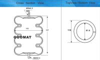 China M-100-4 Air Spring Rubber Cushion for Punch Presses - 206mm Design Height, 160mm Compressed Diameter for sale
