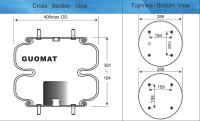 China W01-358-7557 Industrial Air Spring Firestone Goodyear 2B14-383 To FD530-35 for sale