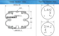 China FD 530-22 CI Double Convolution Air Spring Actuator 12 Months Warranty for sale