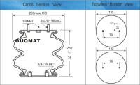 China TS16949 Firestone Air Springs W21-760-0335 A01-760-0335 Plate Screw 2x3/8-16UNC for sale