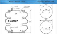 China W013588008 Industrial Air Spring Bellows Steel And Rubber Material Number 38 for sale