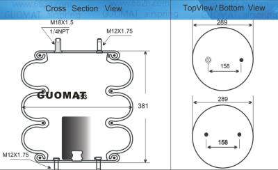 China Steel Cover Plate Industrial Air Spring M12 Screw Two Pillars Stick Nuts M12X1.75 for sale