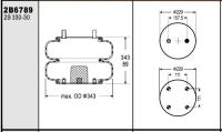 China TS16949 Industrial Air Spring W01-358-6789 Contitech FD330-30 512 For Hendrickson AUX. 001503 for sale