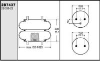 China Double Convoluted Air Bellow Firestone W03587437 Naway 90557015 Truck Lift Axle Suspension for sale