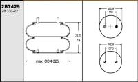 China FD330-22 343 2B12-427 Trailer Lift Axle Air Spring Suspension W013587429 for sale