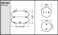 China W01-358-7423 2B12-432 Contitech Air Spring FD330-22 368 For SAUER P10-784 for sale