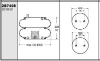 China Firestone W01-358-7408 Double Convoluted Industrial Air Spring Lifting Bag Contitech FD330-22 366 for sale