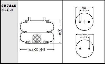 China W01-358-7446 Firestone 22C-1.5 Industrial Air Spring For Watson & Chalin # AS-0005 for sale