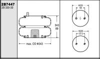 China Contitech FD330-30 340 W01-358-7447 Silent Driver Truck Air Spring 0.2-0.8 MPa Pressure for sale