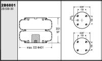 China W01-358-6801 Air Spring 21-2 Industrial Air Spring Contitech Hendrickson S2734 for sale