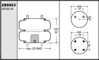 China Goodyear 2B14-366 Firestone Air Spring W01-358-6803 Hendrickson Trailer S6412 for sale