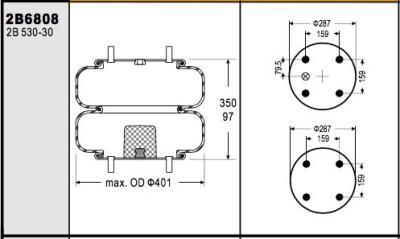 China Watson & Chalin AS-0034 Double Convoluted Air Spring Contitech FD530-30 519 for sale