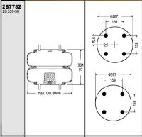 China W01-358-7782 Firestone Industrial Air Spring Goodyear 2B14-359 FD530-35 544 for sale