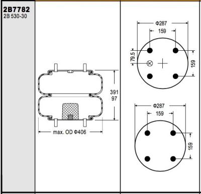 China W01-358-7782 Firestone Industrial Air Spring Goodyear 2B14-359 FD530-35 544 for sale