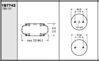 China W01-358-7742 Single Convoluted Air Spring Rubber Bellows Number 131 for sale