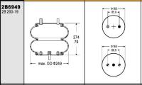 China W01-358-6949 Firestone Industrial Air Spring FD 200-19 506 ContiTech for sale
