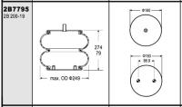 China Goodyear 2B10-226 Industrial Air Spring W013587795 Two Convoluted 257 for sale