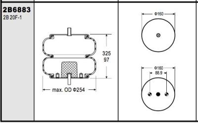 China W013586883 Industrial Air Spring 20-1 For Watson & Chalin #AS-0092 for sale