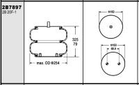 China 002878 Double Convoluted Air Spring 257-1 W013587897 12 Months Warranty for sale