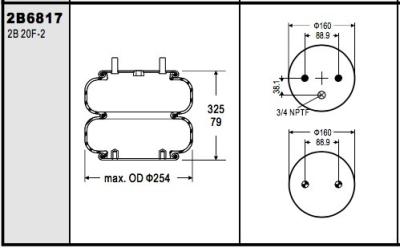 China Firestone W013586817 Air Shock Spring Ridewell Number 1003586817C for sale