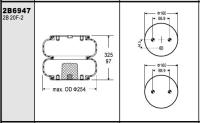 China W01-358-6947 Industrial Air Spring For Hendrickson Auxiliary Number S-8701 for sale