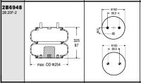 China 2B9-251 Firestone Air Bag Suspension W01-358-6948 Goodyear Bellows Number 578-92-3-206 for sale
