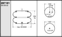 China W01-358-7181 Goodyear Air Spring 2B12-411 ContiTech Number FD330-22 472 for sale