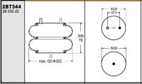 China W01-358-7344 2B12-304 Goodyear Air Suspension Steel And Rubber Material Number P10755C for sale