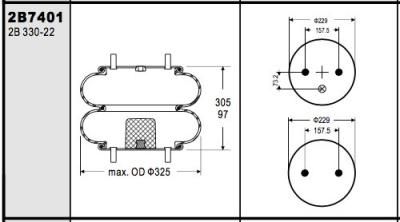 China FD330-22337 ContiTech W01-358-7401 Air Suspension Spring For VOL-VO Number 2076095 for sale