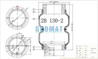 China Cover Plate Industrial Air Spring 2B130-2 With Natural DIA. 130 MM MAX DIA.145MM for sale